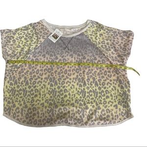 entro | Tops | Entro Womens Boxy Short Sleeve Colorful Leopard Print ...